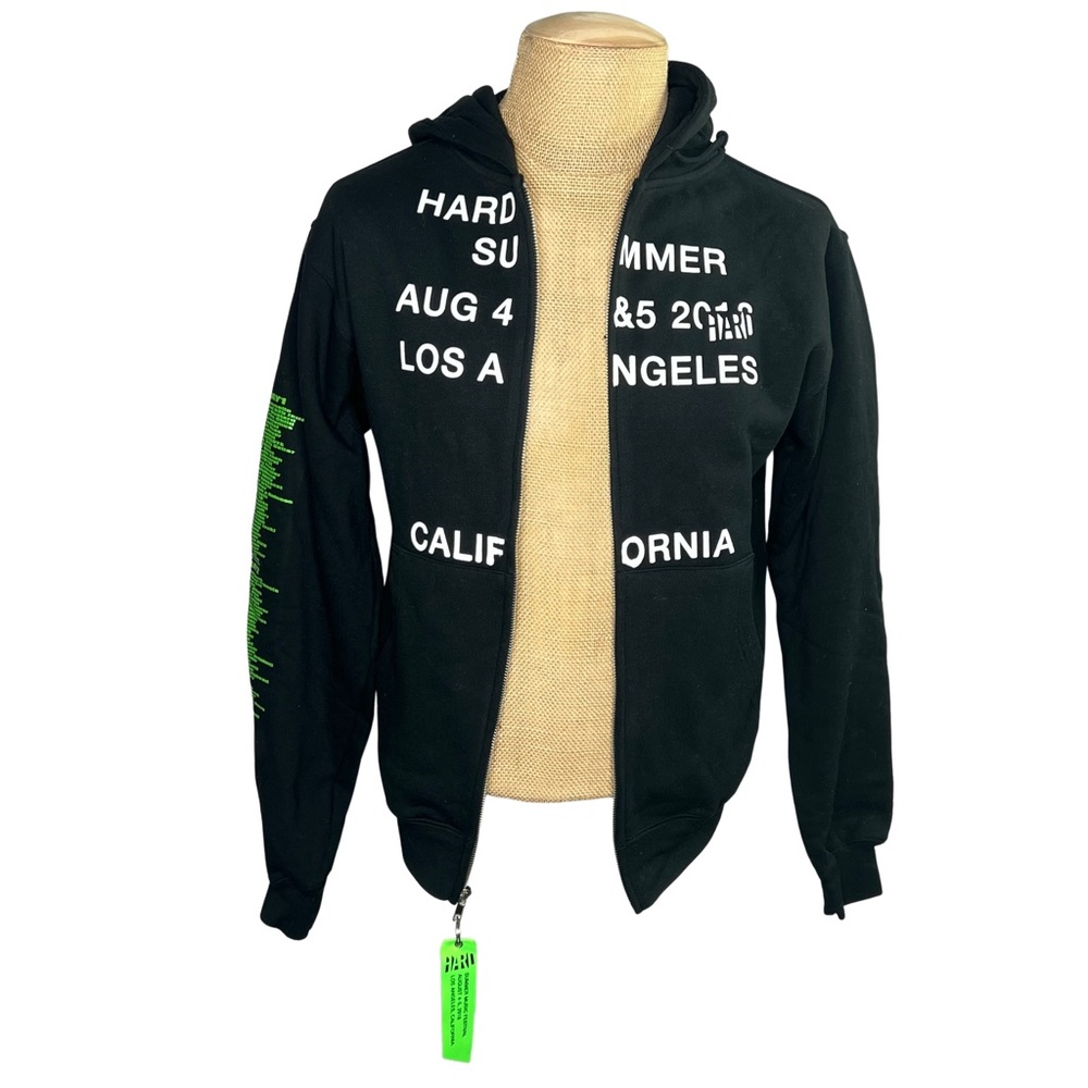 Hard Summer Music Festival Men’s Full Zip Black White… - Gem
